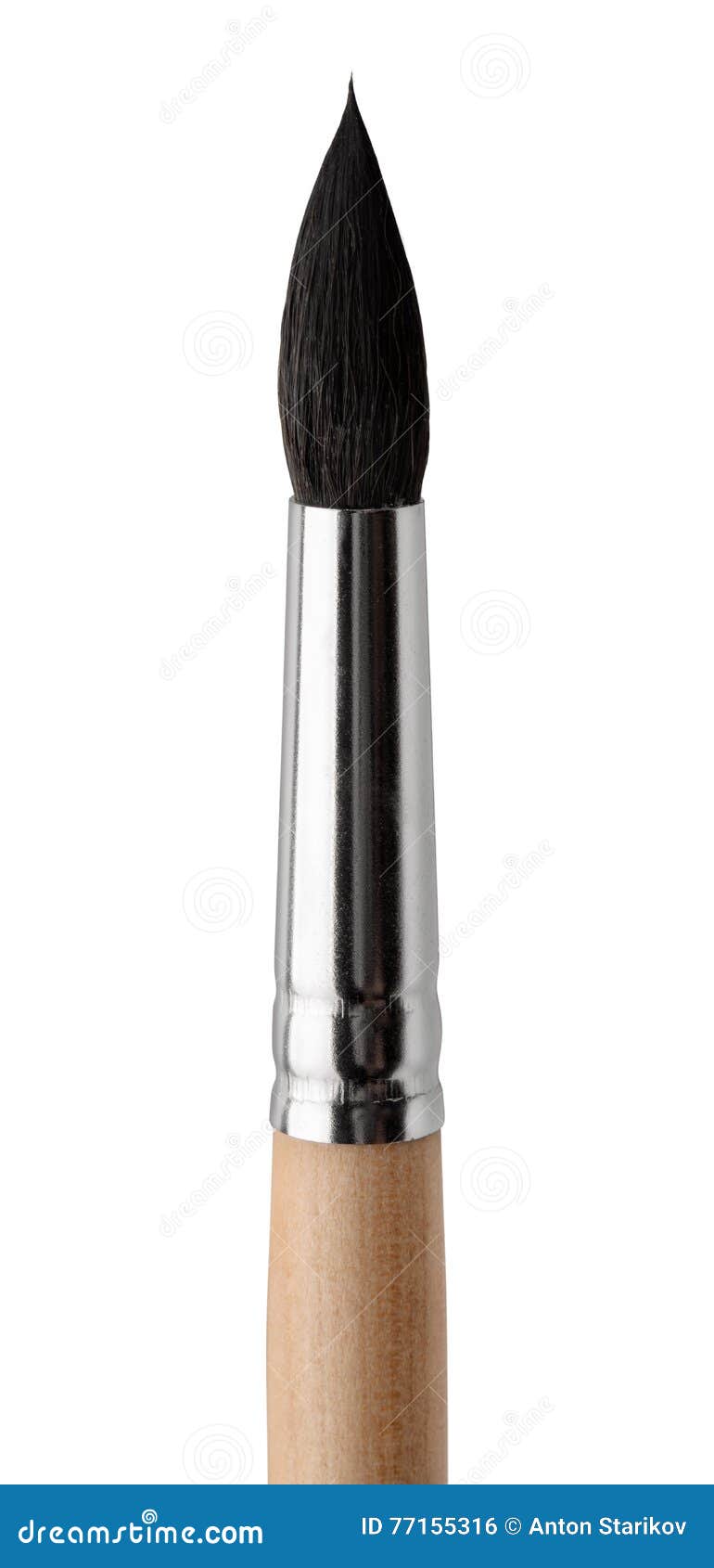 Close Up of Single Paintbrush Stock Photo - Image of material, activity ...