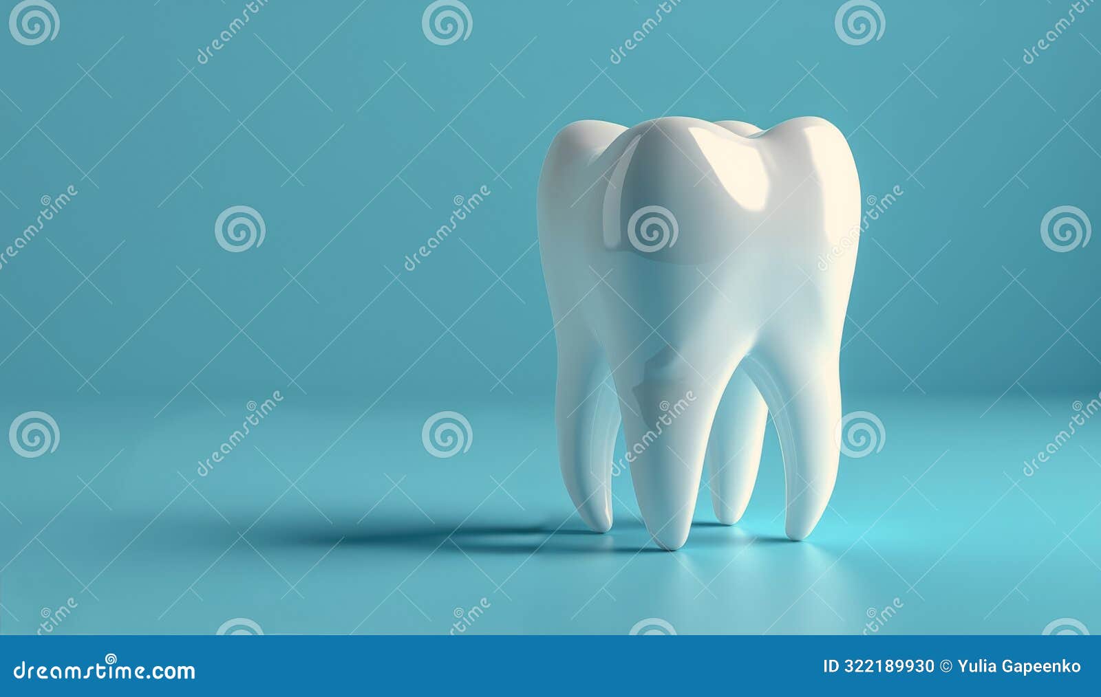 White Tooth Model on Blue Background Stock Photo - Image of teeth ...