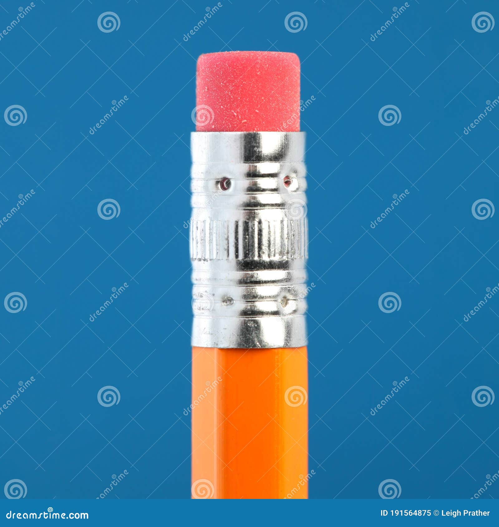 Close Up of Single Yellow Pencil Eraser Stock Image - Image of editing ...