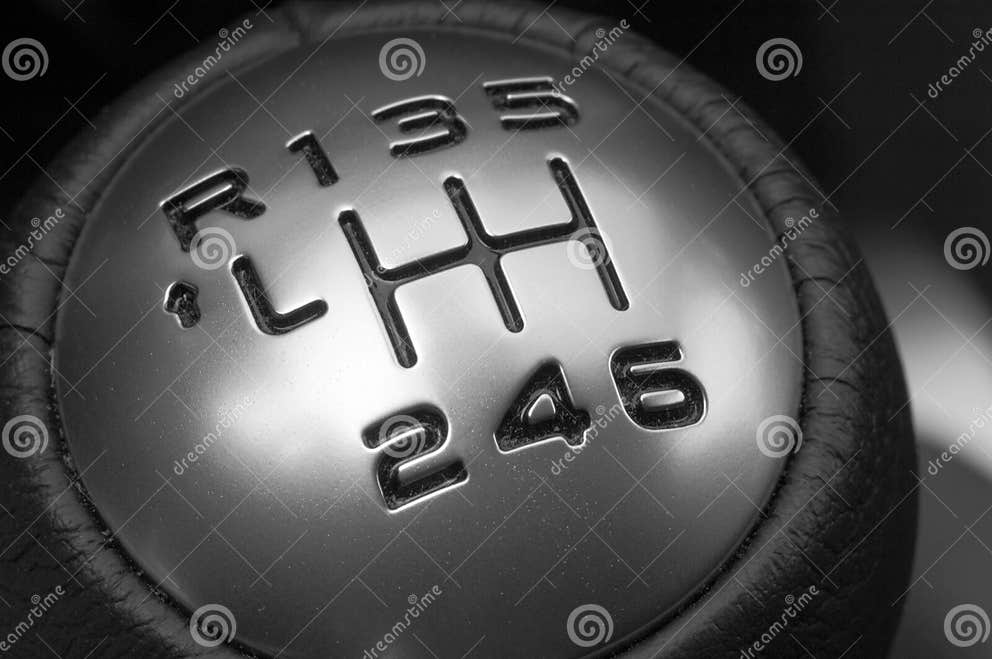 Close Up of a Six Speed Gear Shift Stick Stock Image - Image of ...