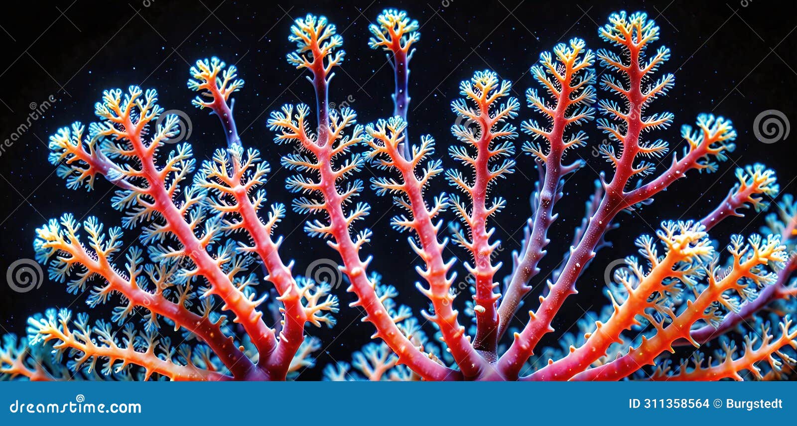 Close Up on the Skeleton and Structure of a Fan Coral Stock ...