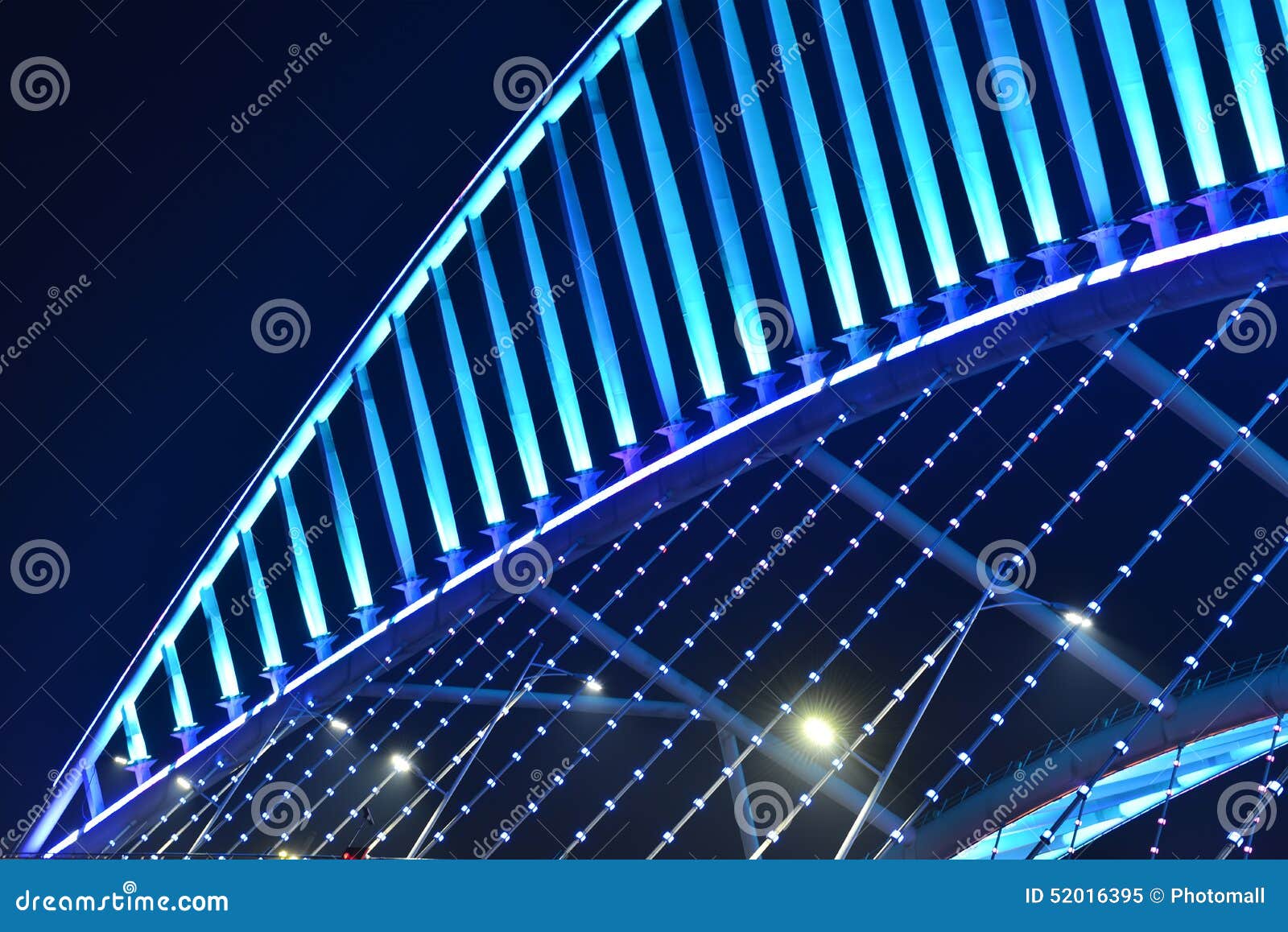 Skew rope bridge LED light stock image. Image of giant - 52016395