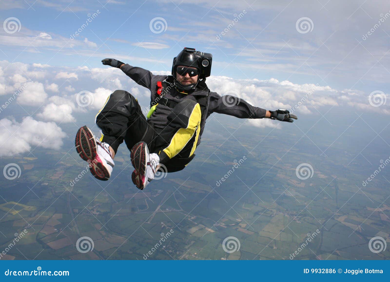 Close-up of Skydiver in Freefall Stock Photo - Image of skydivers ...