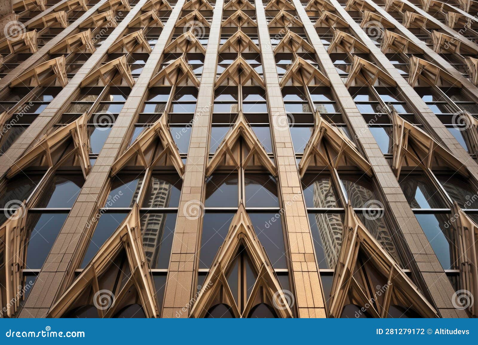 Close-up of Skyscraper Architectural Details and Patterns Stock ...