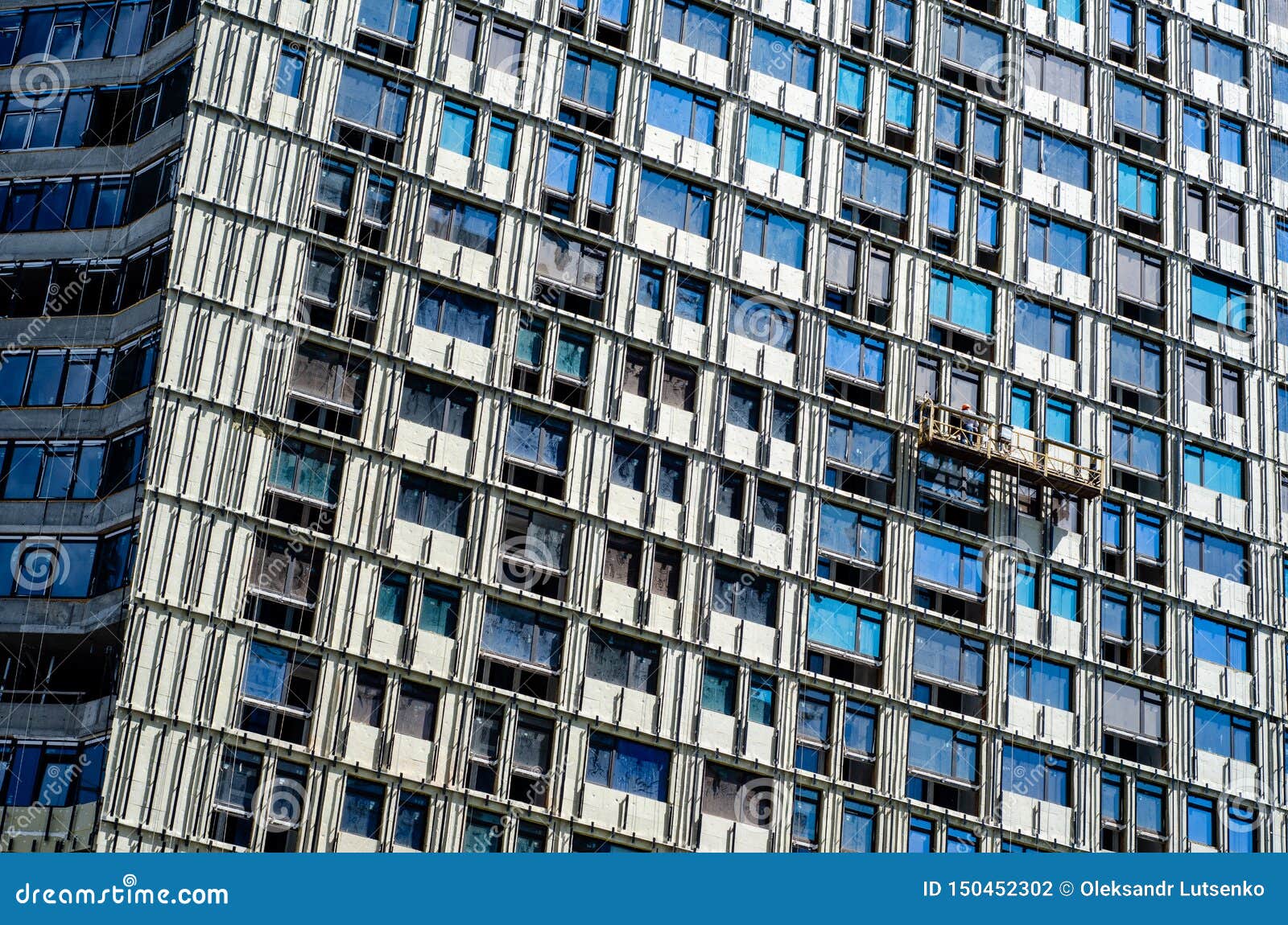 Close-up of Skyscraper Building Under Construction. Stock Photo - Image ...