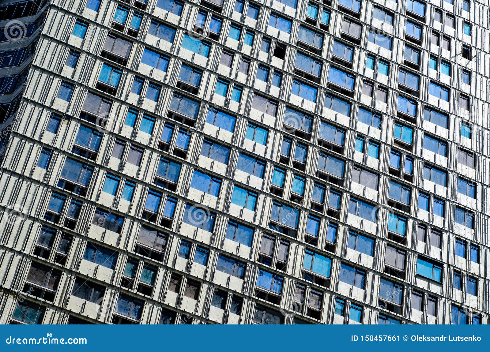 Close-up of Skyscraper Building Under Construction. Stock Image - Image ...
