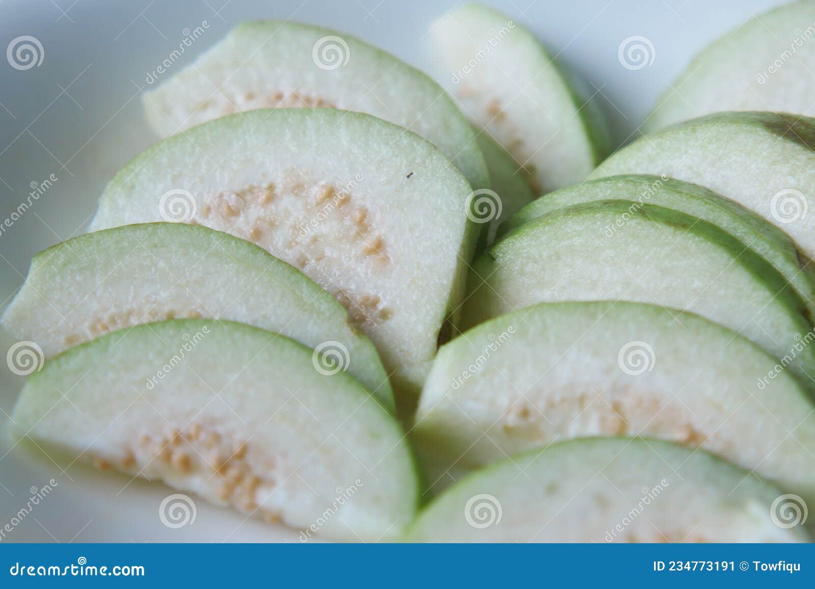 Close Up of Slice of Guava on Table Stock Image - Image of healthy ...