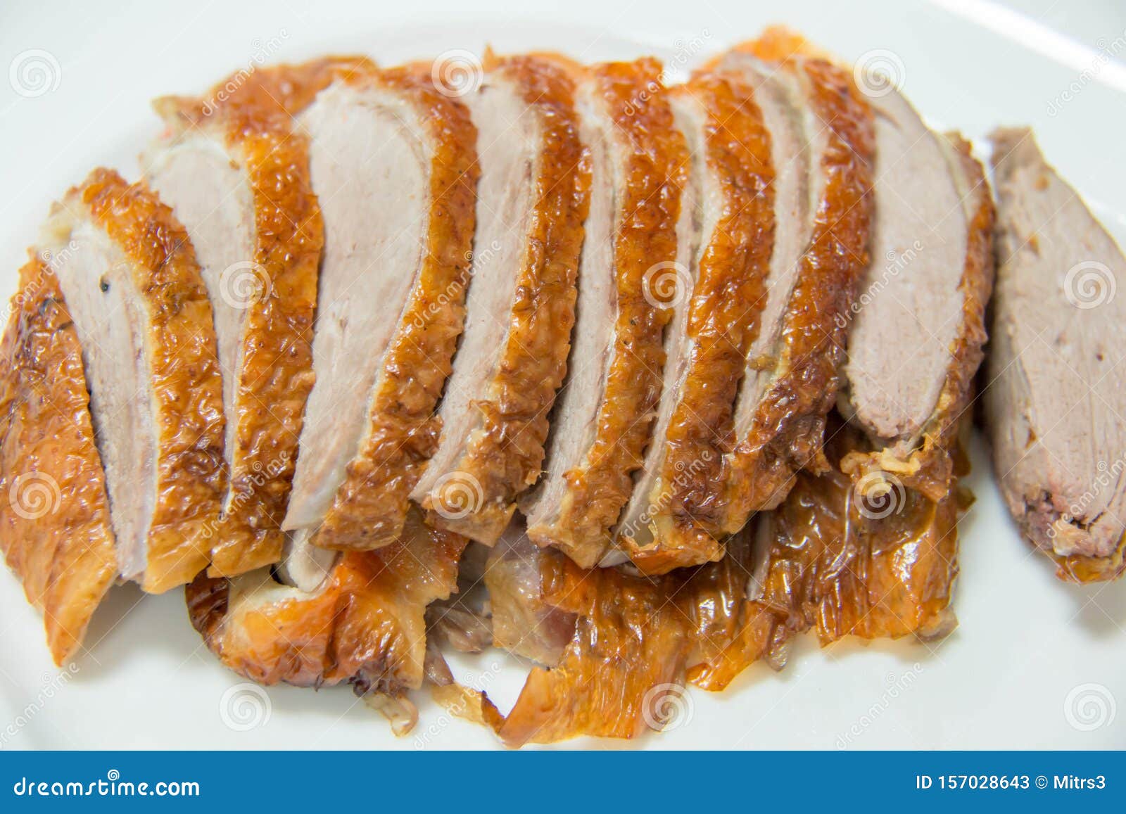 Close Up of Slice Roasted Duck Stock Image - Image of oriental, cuisine ...