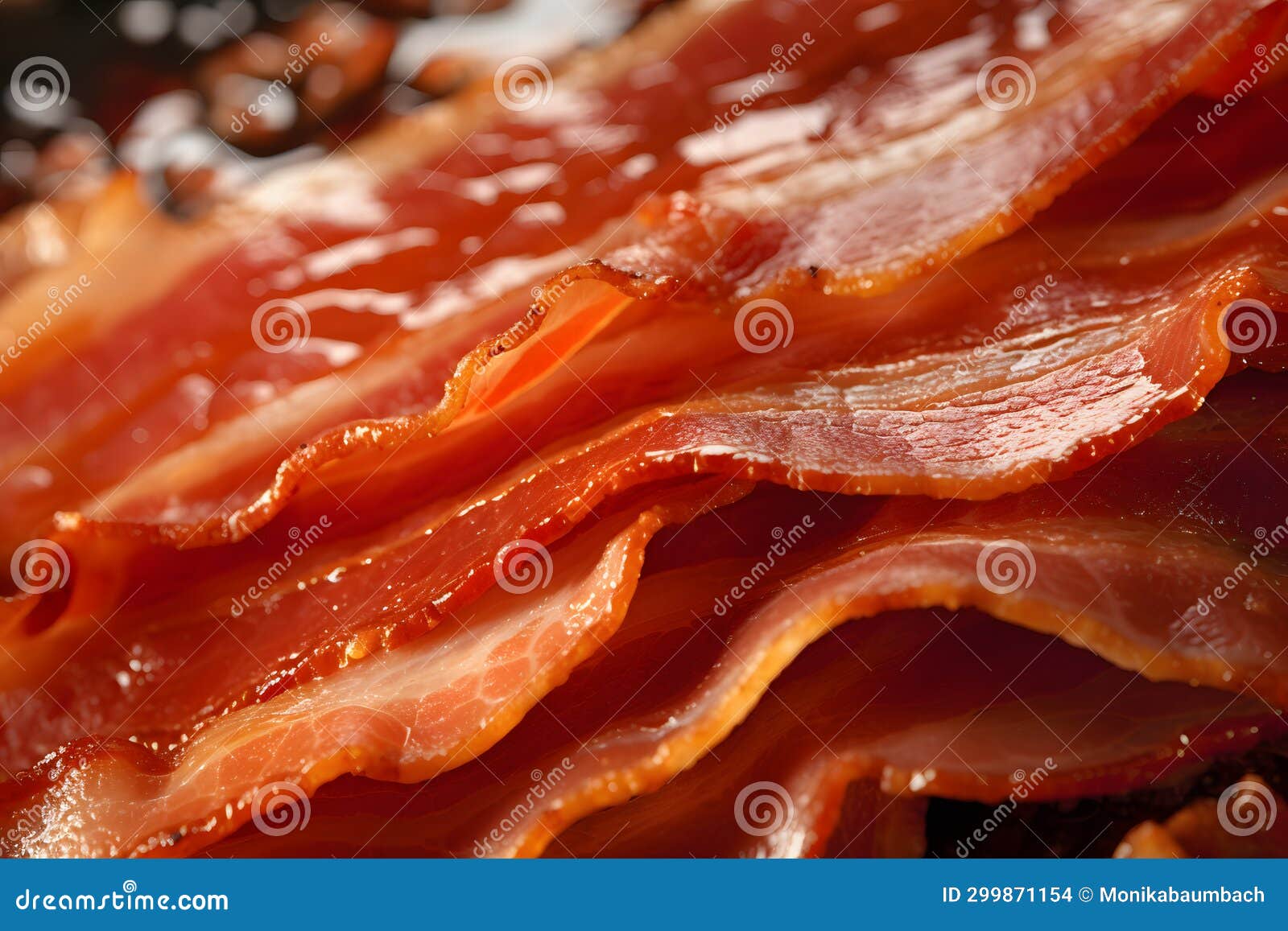 Fried Bacon On Pan Cartoon Vector Illustration. Flat Crispy Bacon ...