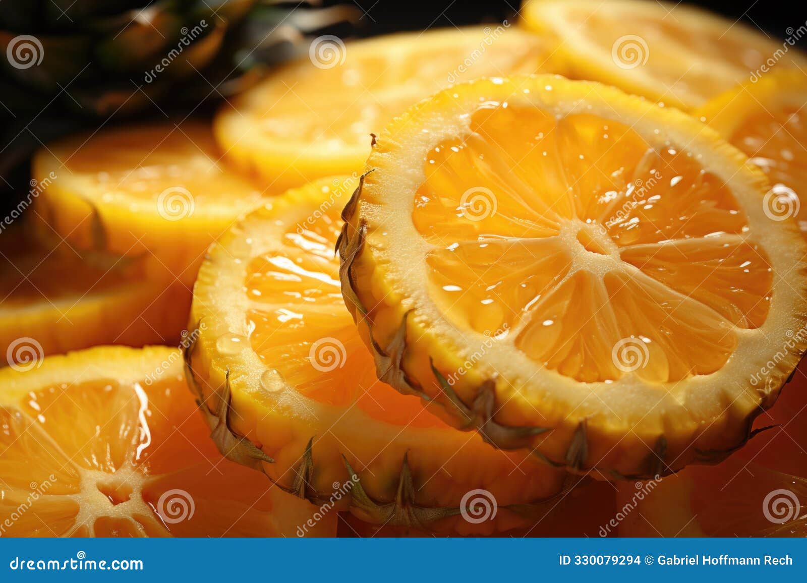 Pineapple Texture Seamless Pattern Background Vector Tropical ...