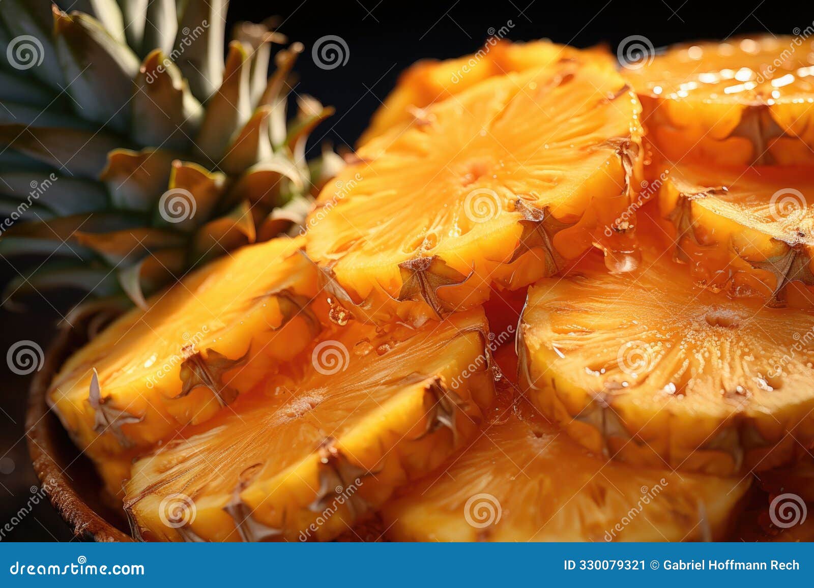 Pineapple Texture Seamless Pattern Background Vector Tropical ...