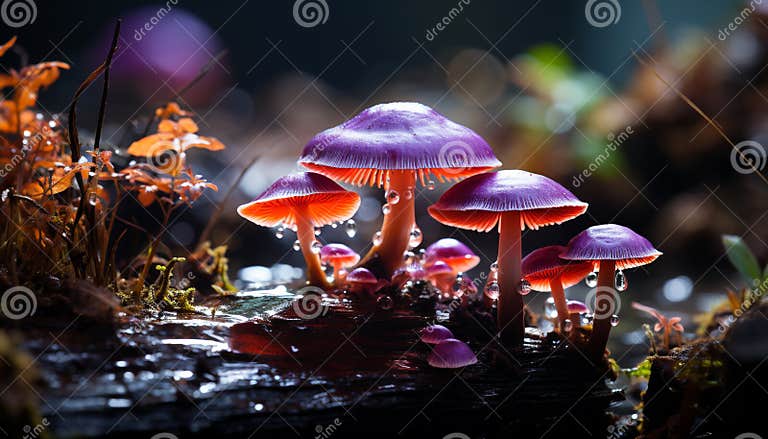 Close Up of a Slimy Toadstool in the Forest Generated by AI Stock Image ...