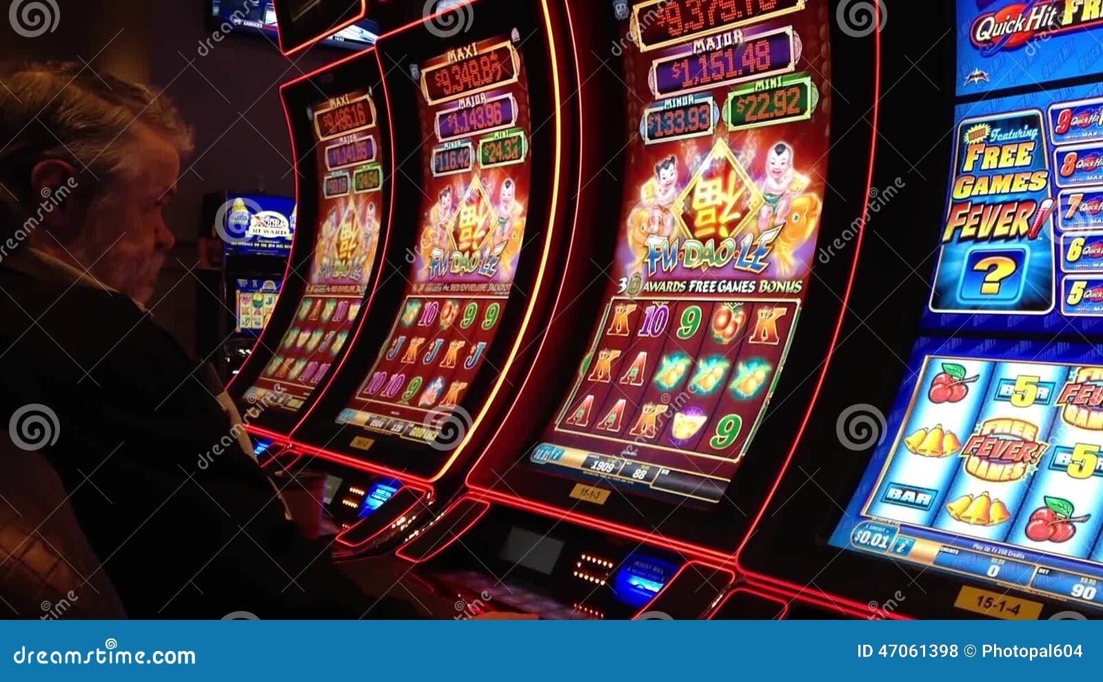 Close up slot machine stock footage. Video of nightlife - 47061398