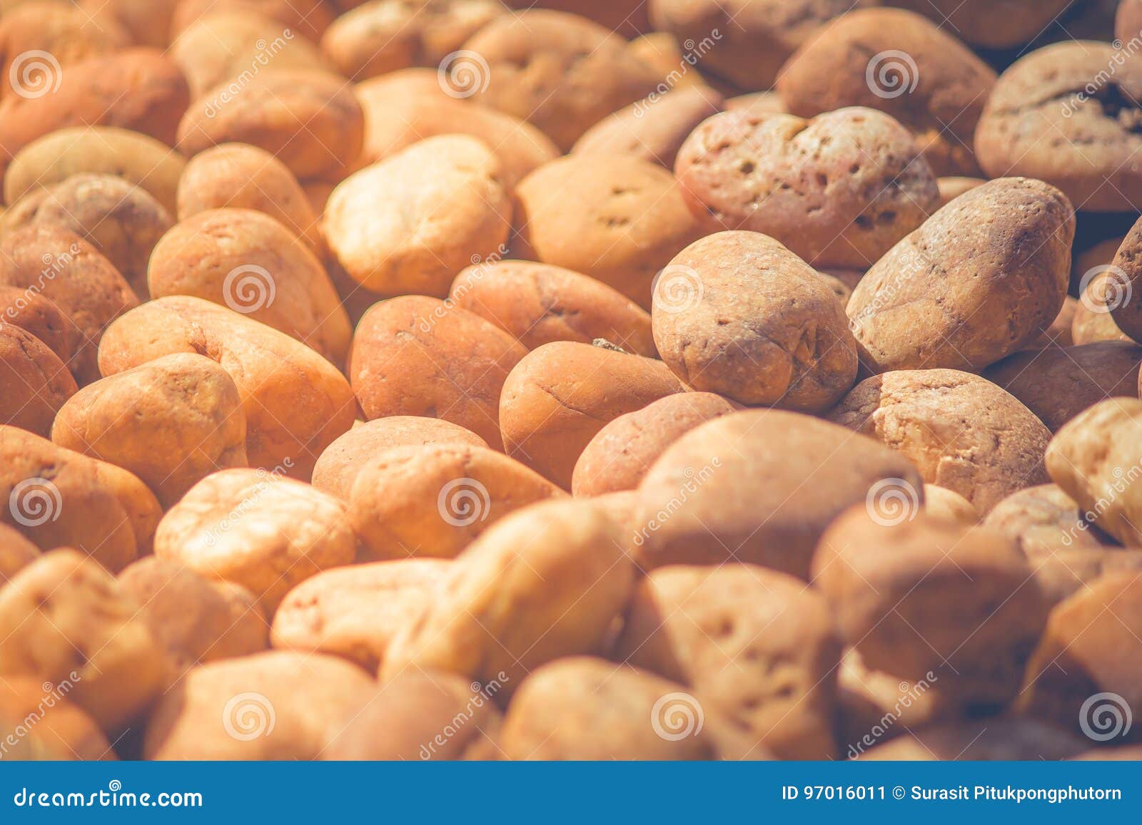 Close Up Small Brown Rocks for Garden Decoration. Stock Image - Image ...