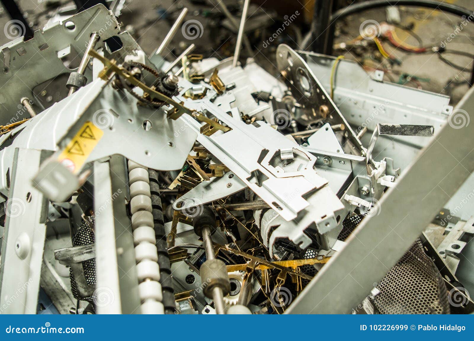 Close Up of a Small Computer Parts for Electronic Recycling Stock Image ...