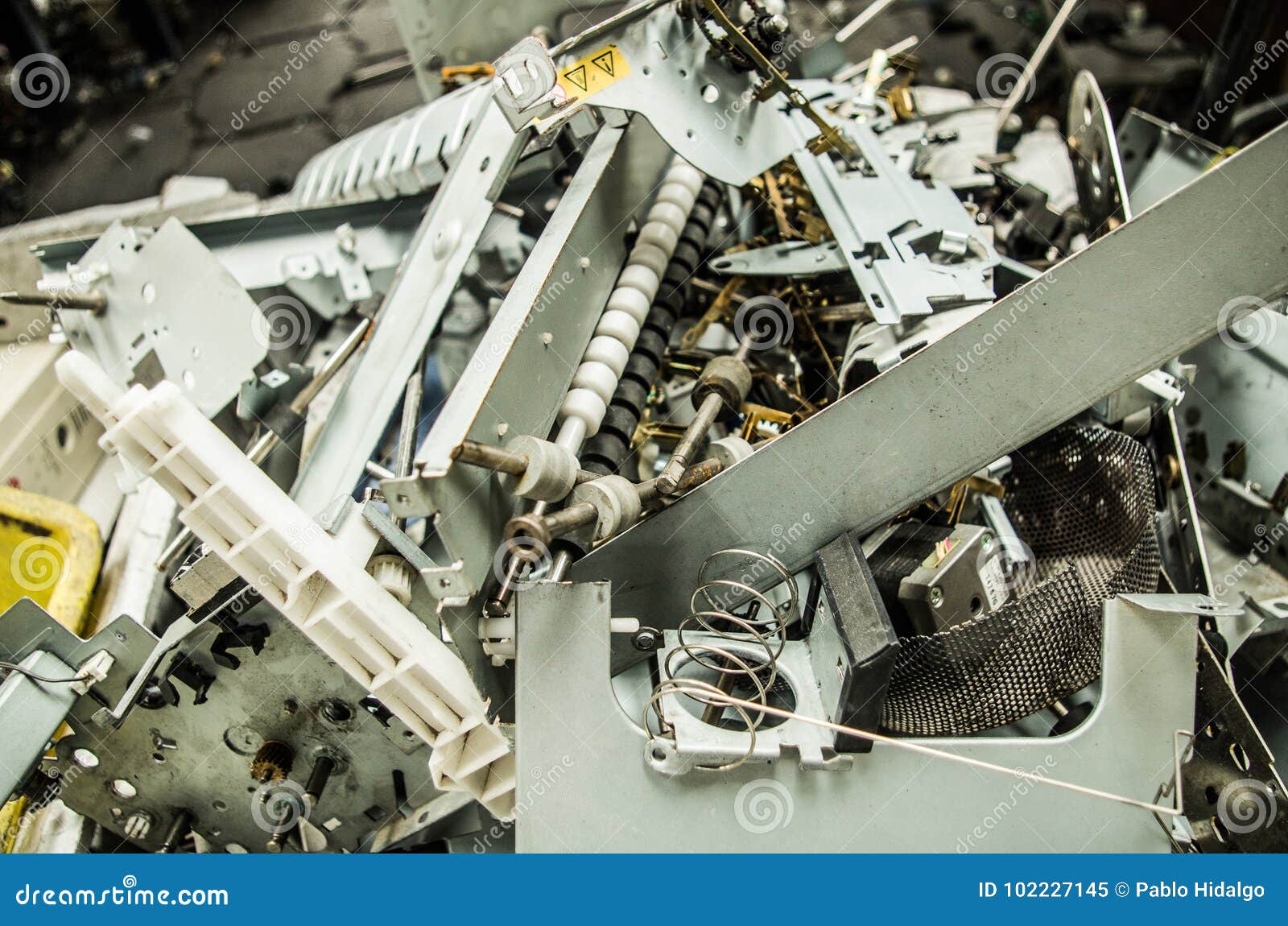 Close Up of a Small Computer Parts for Electronic Recycling Stock Image ...