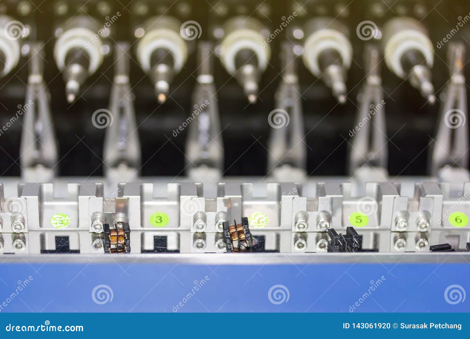 Close Up Small Electric Transformer at High Precision and Accuracy of ...