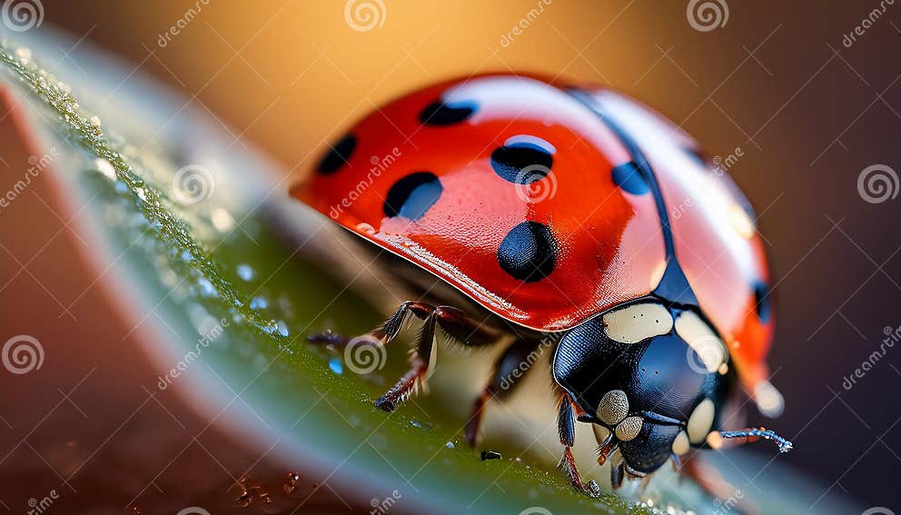 Close Up of a Small Ladybug Stock Photo - Image of faune, close: 355403644