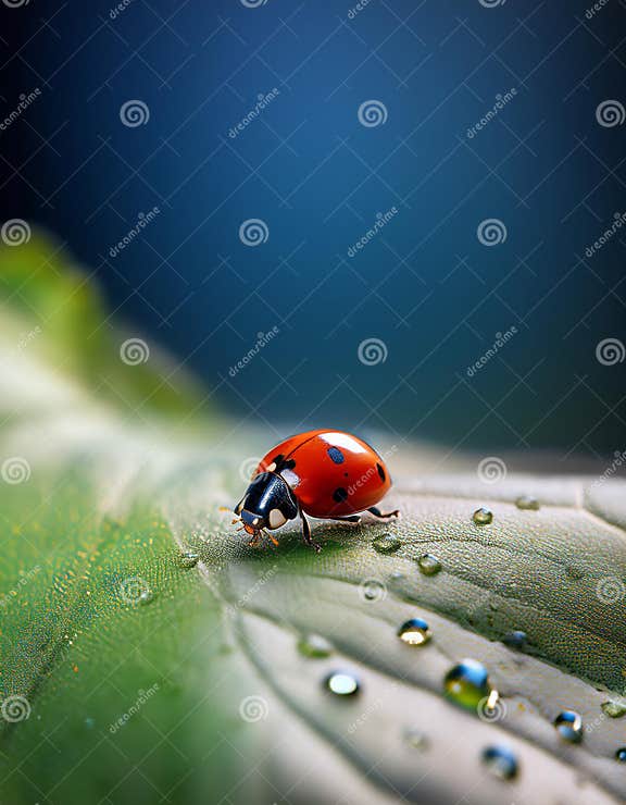 Close Up of a Small Ladybug Stock Image - Image of beauty, black: 355403829