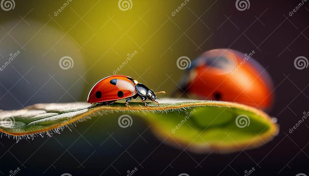Close Up of a Small Ladybug Stock Photo - Image of faune, nature: 355403942