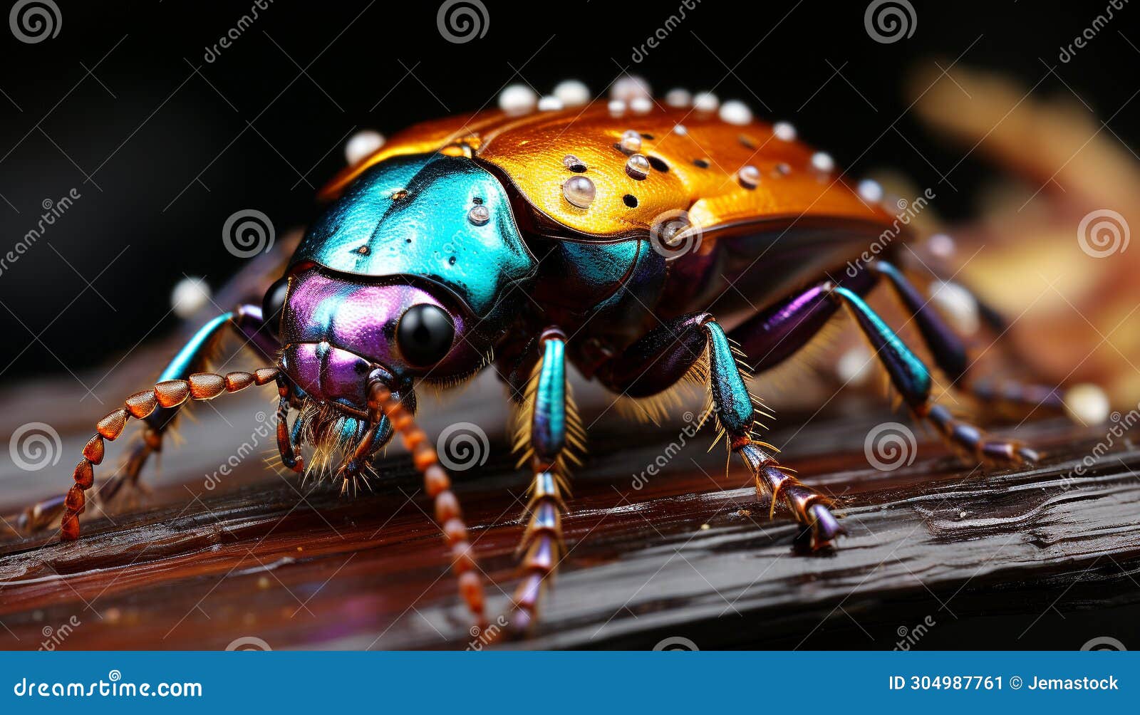 Close Up of a Small, Multi Colored Ladybug Generated by AI Stock Image ...