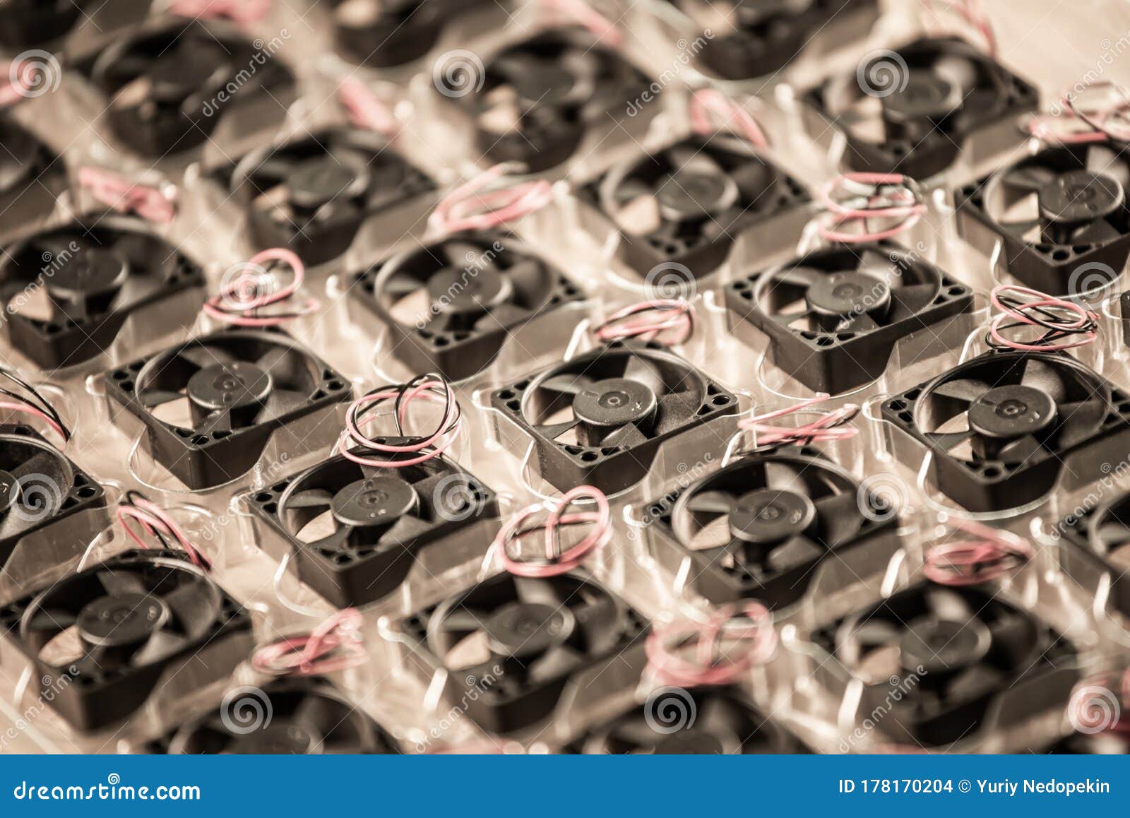 Close-up Small Plastic Computer Coolers Stock Photo - Image of colorful ...