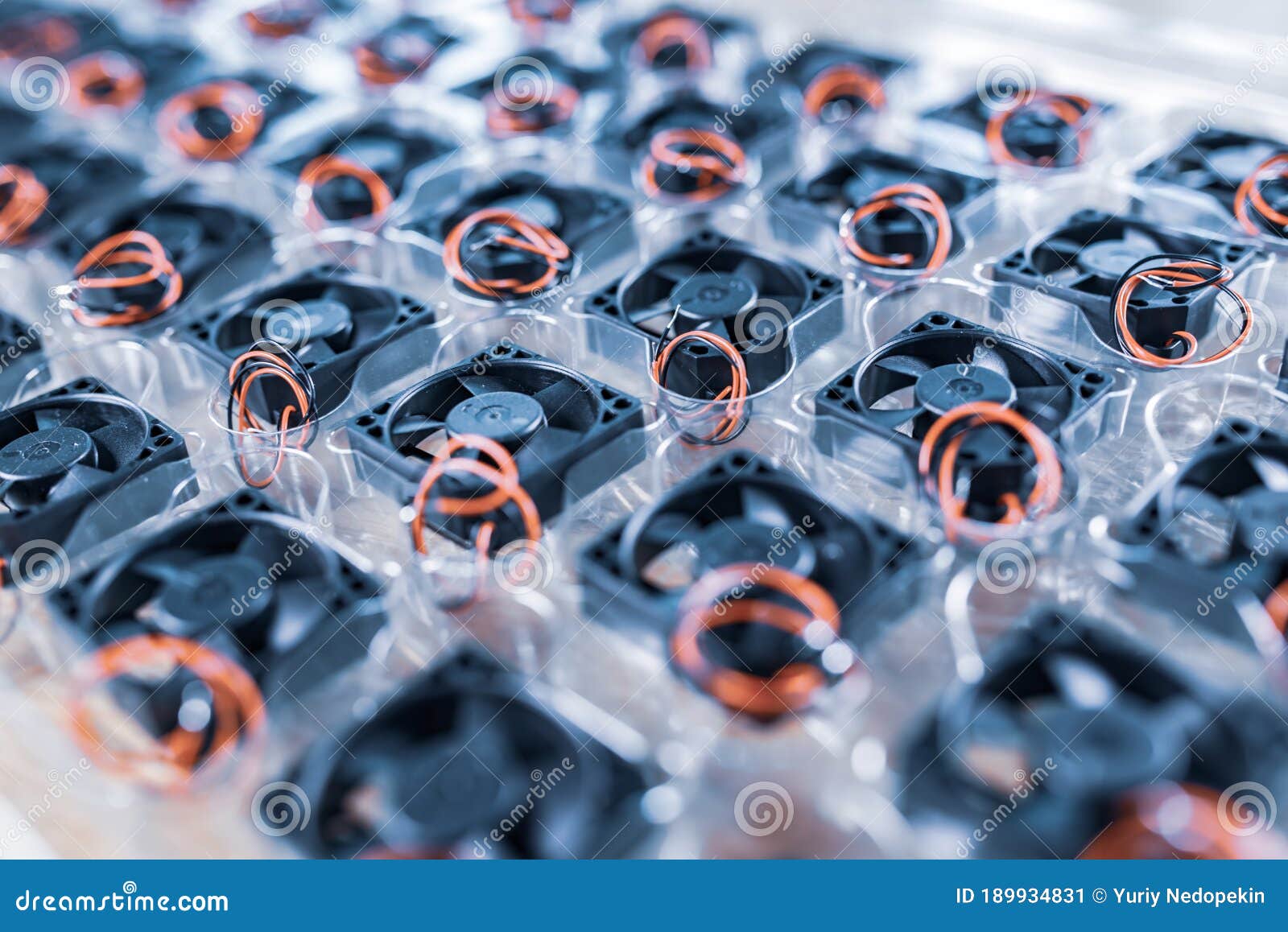 Close-up Small Plastic Computer Coolers Stock Image - Image of digital ...