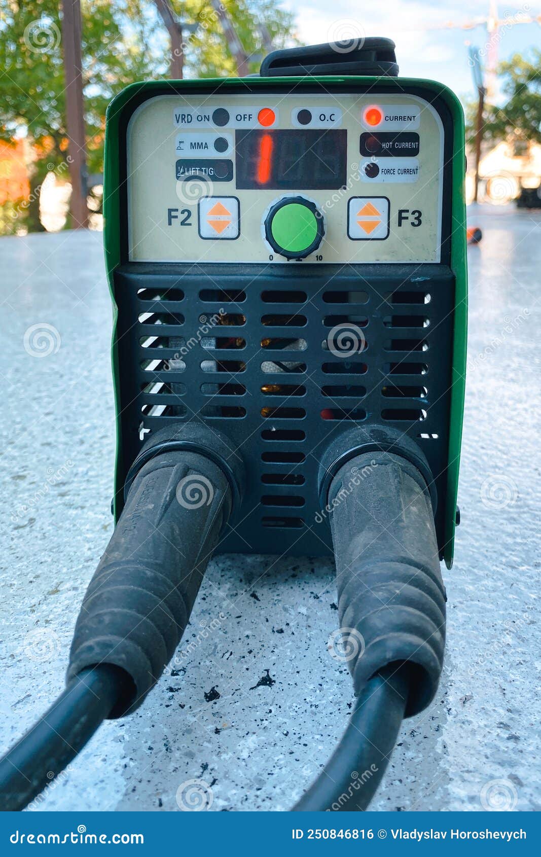 Close-up of a Small Portable Welding Machine. Electric Welding Stock ...