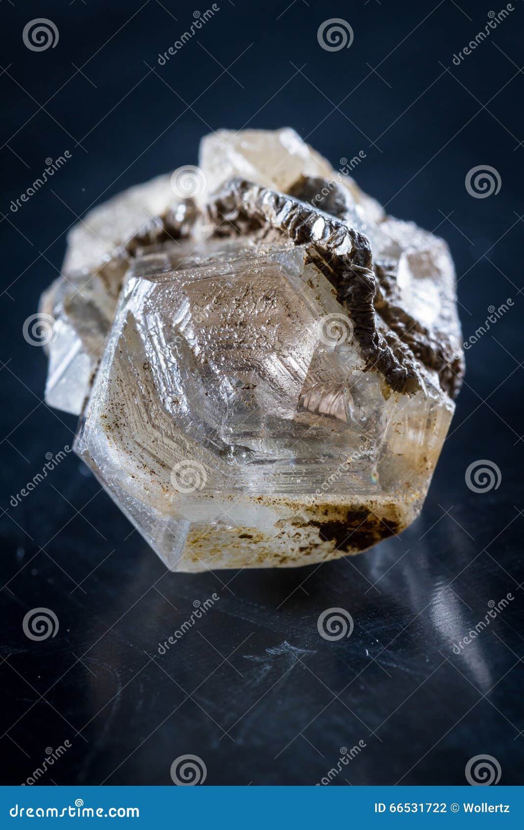 Close Up of a Small Quartz Crystal Stock Photo - Image of material ...