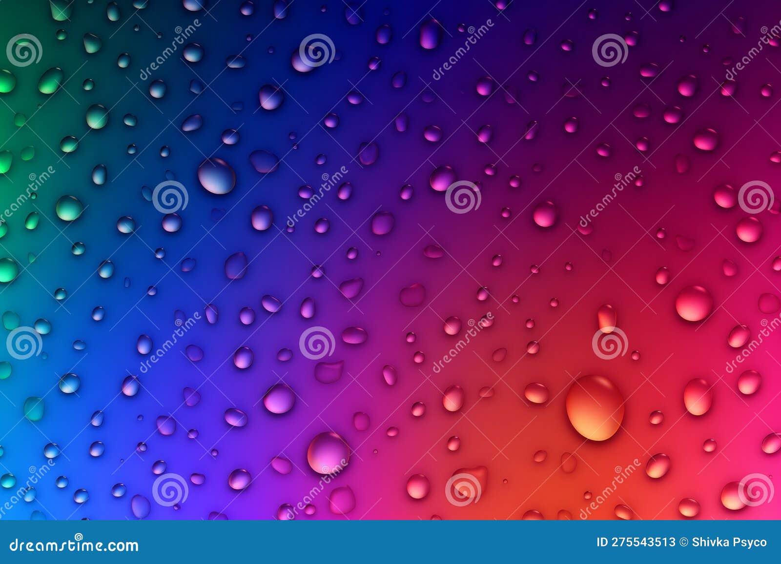 Close Up of Small Raindrops on Gradient Color Background Generative AI ...