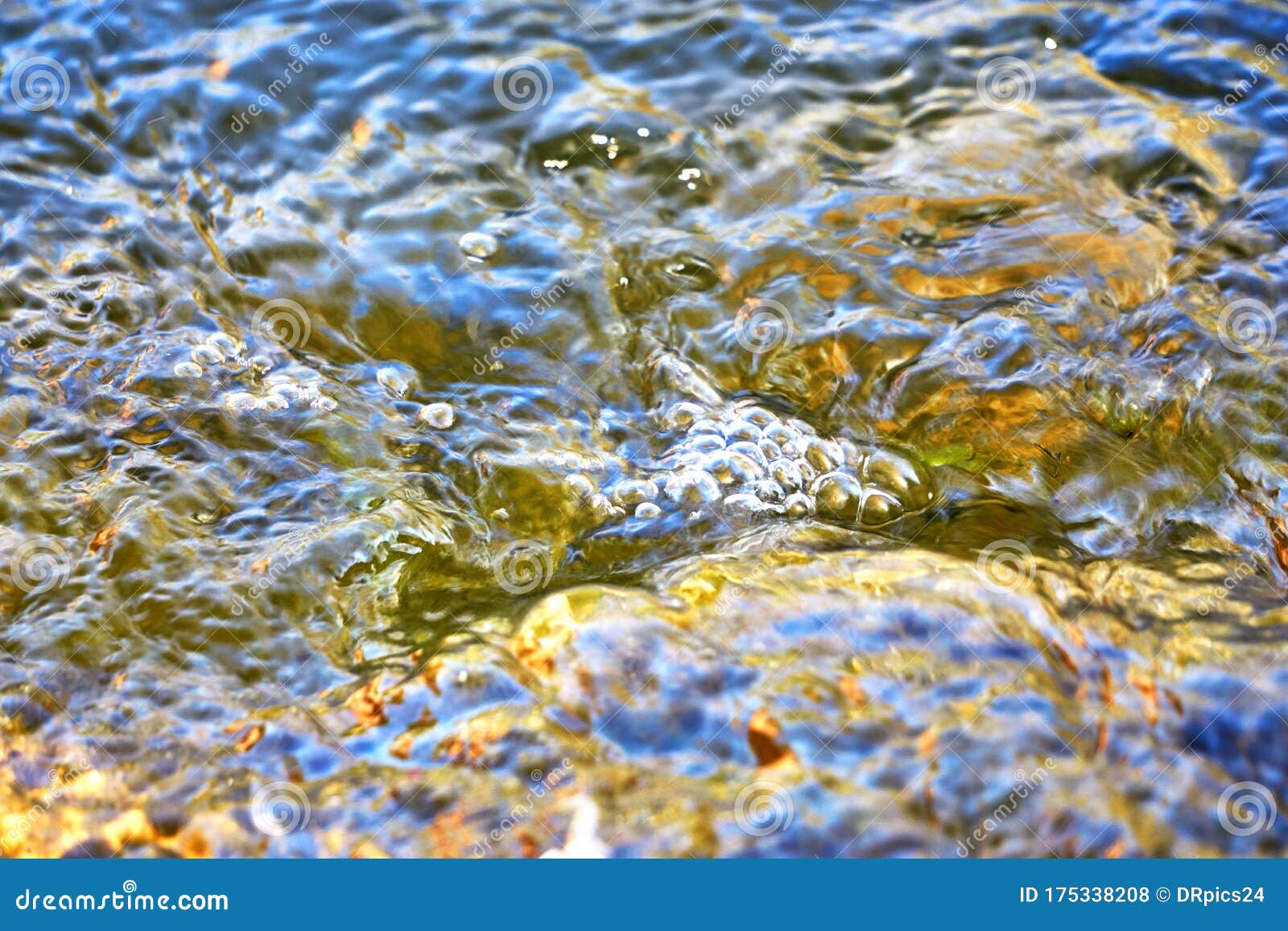 Close Up of Small Ruffles Wave from the Wind on the Water As Nature ...