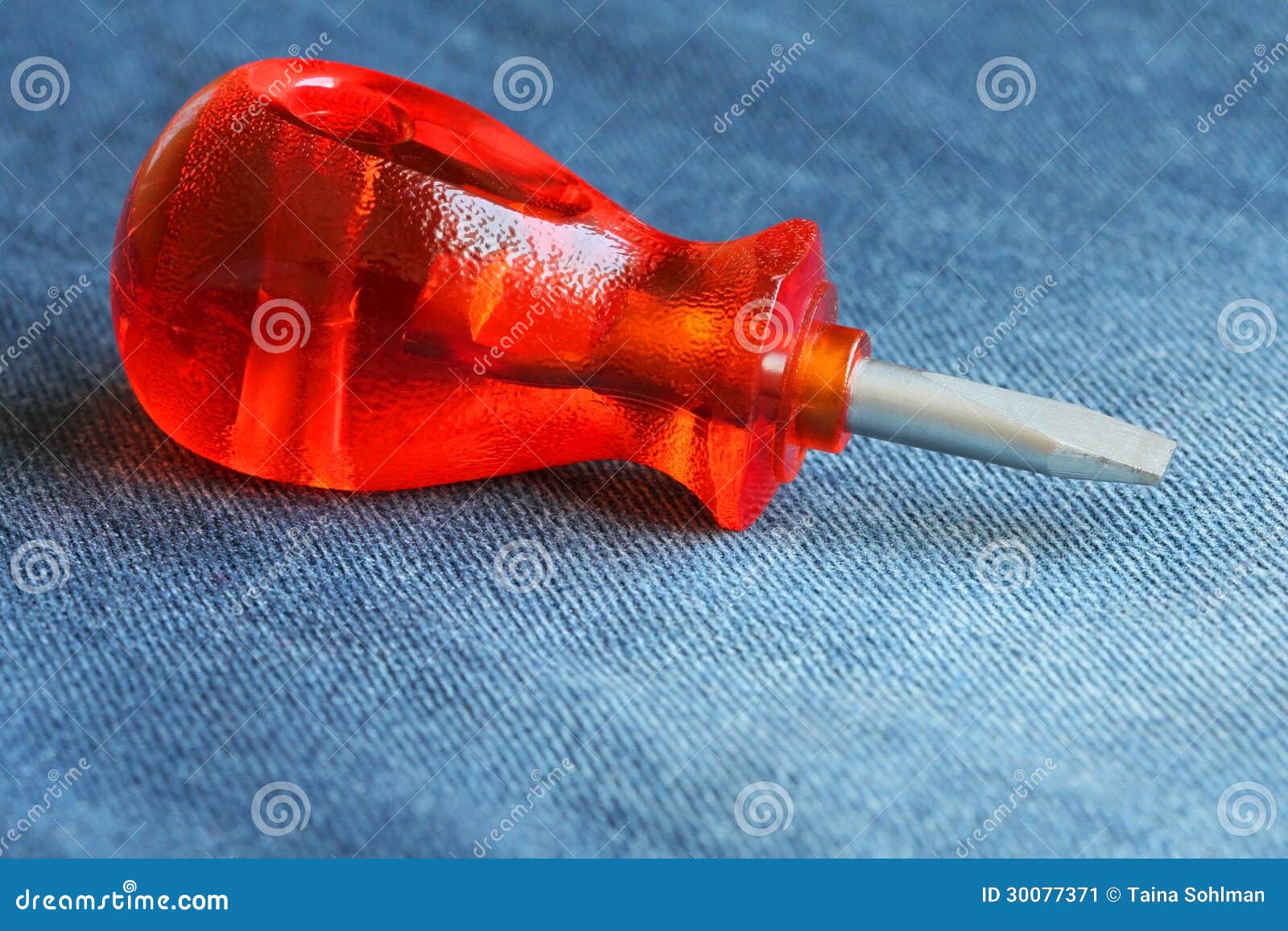 Screwdriver with Red Handle Stock Image - Image of repair, macro: 30077371