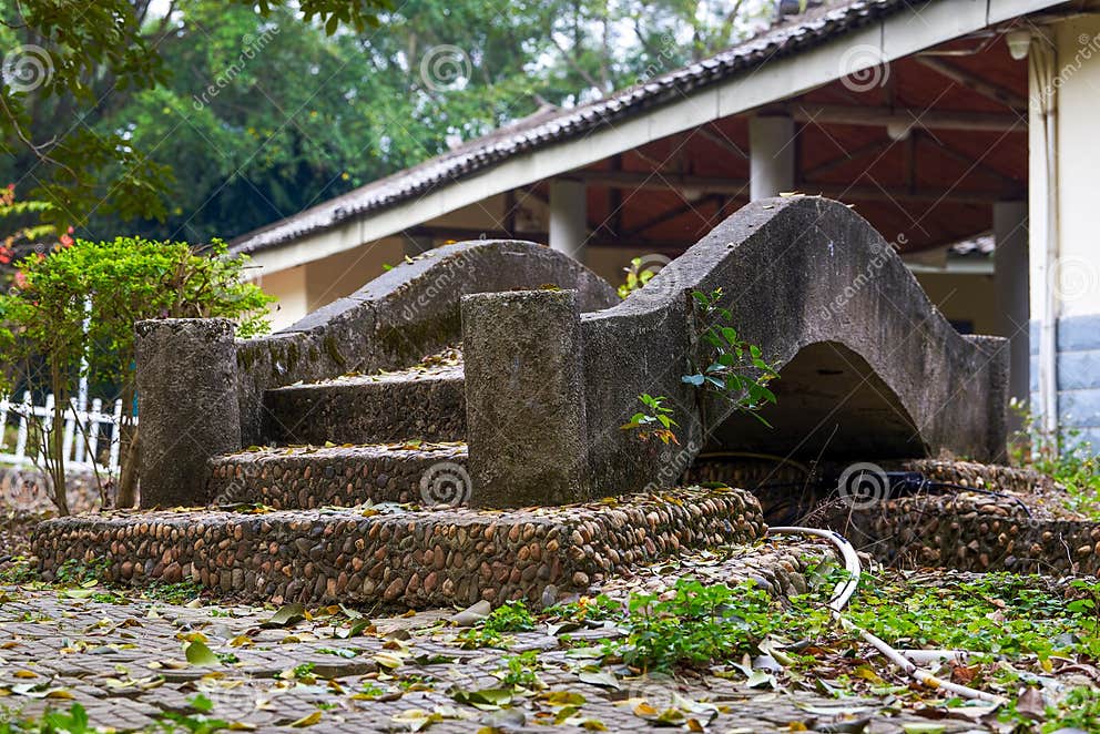 Close-up of a Small Stone Bridge Outdoors in the Park Stock Image ...