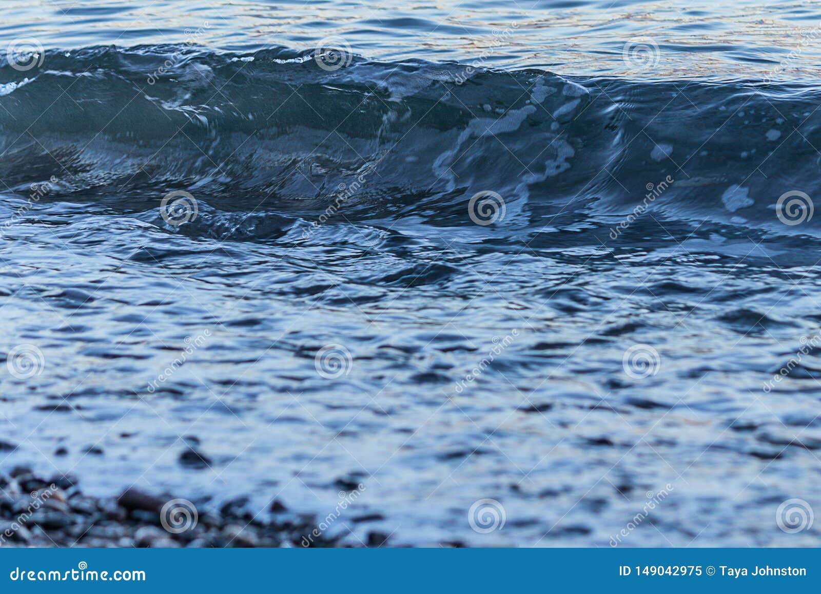 Close Up of a Small Wave Rolling Stock Image - Image of detail, ocean ...