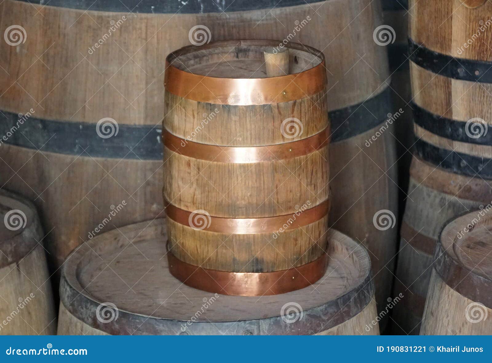 Close Up of a Small Wooden Barrel Stock Image - Image of barrel ...