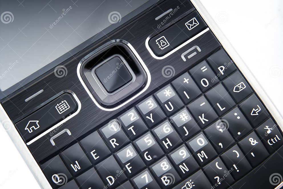 Close Up of a Smart Phone Keyboard Stock Photo - Image of cellphone ...