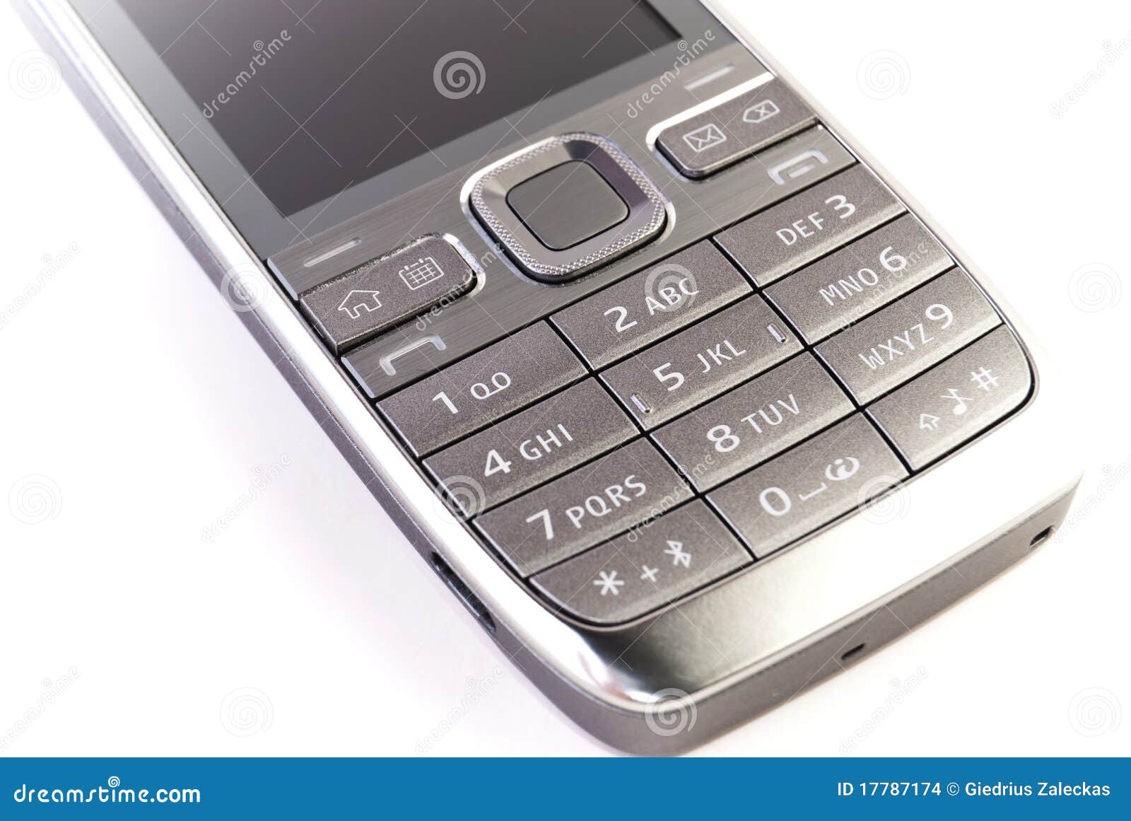 Close up of smartphone stock photo. Image of style, silver - 17787174