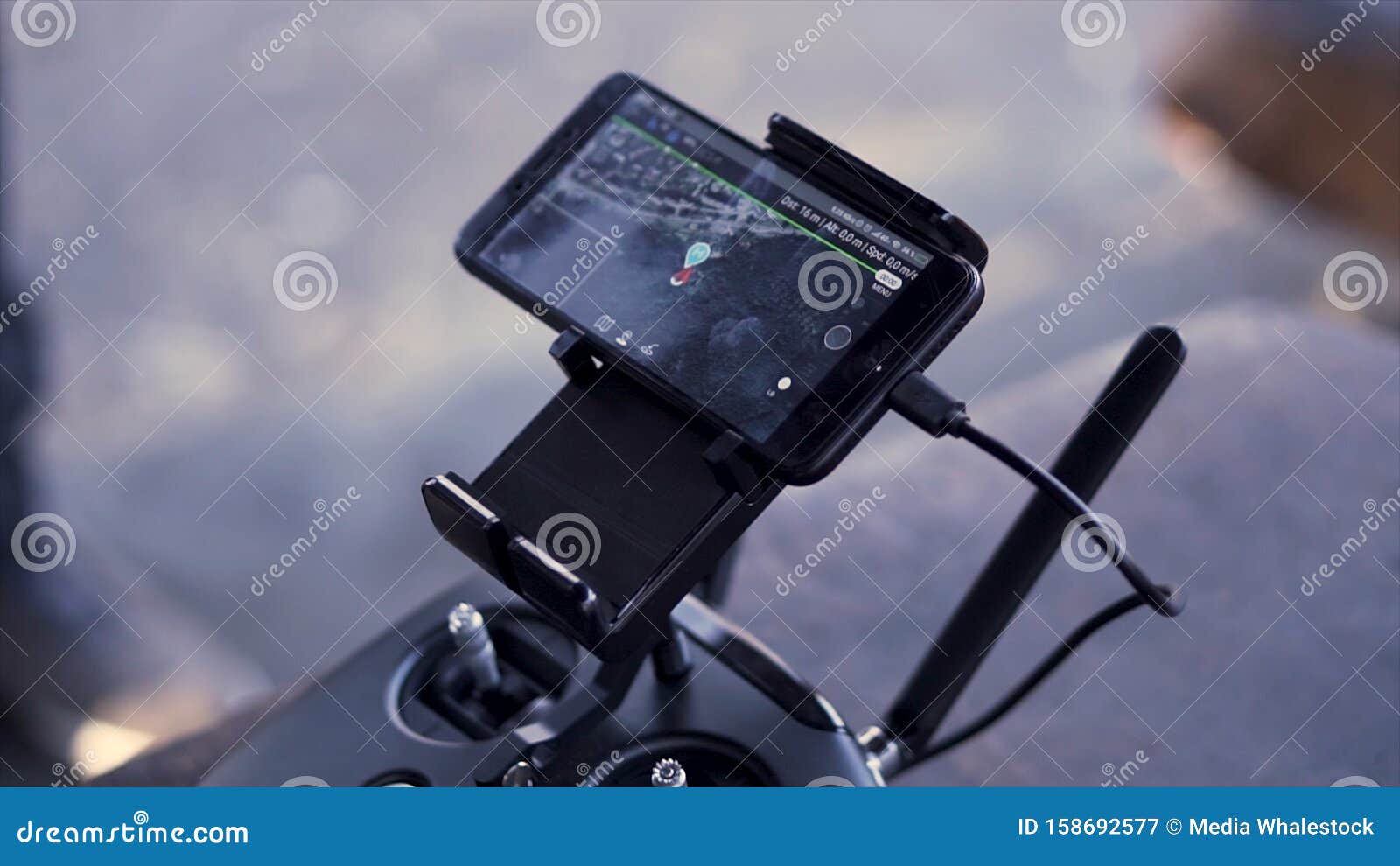 Close Up for Smartphone with Working Application Google Maps with ...
