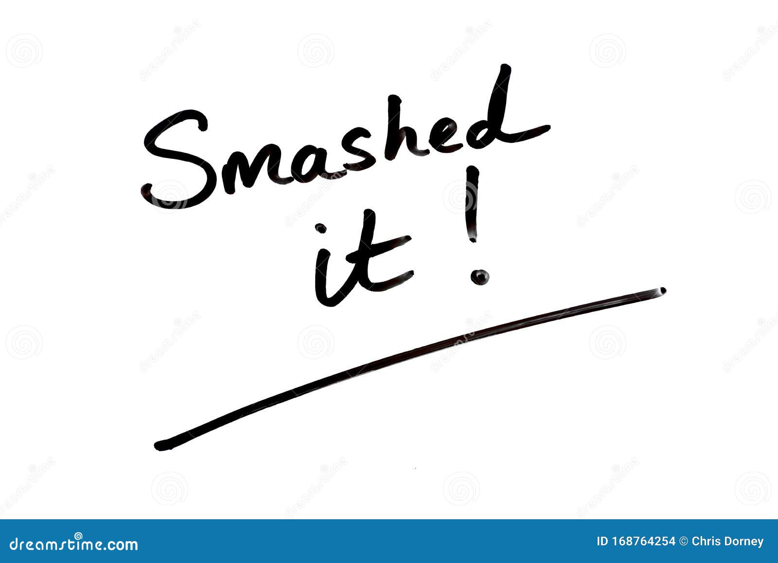 Smashed it stock illustration. Illustration of champions - 168764254