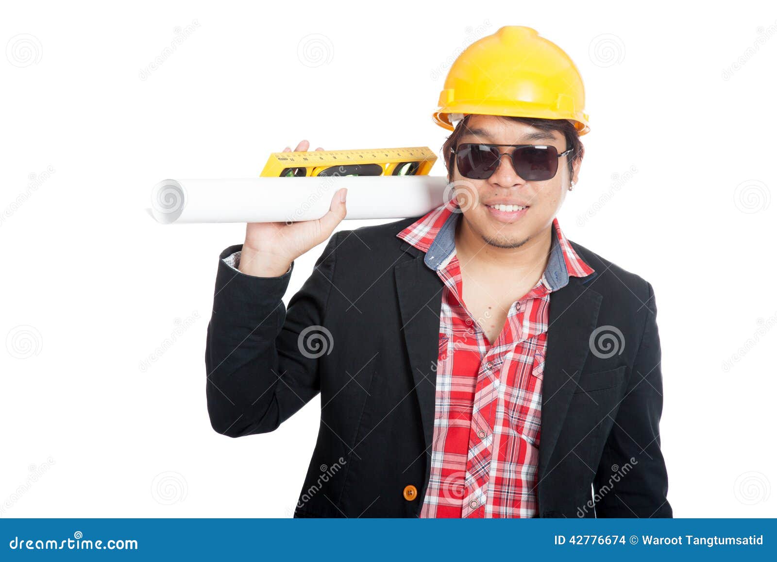 Close Up of Smiling Asian Engineer Man Stock Photo - Image of suit ...