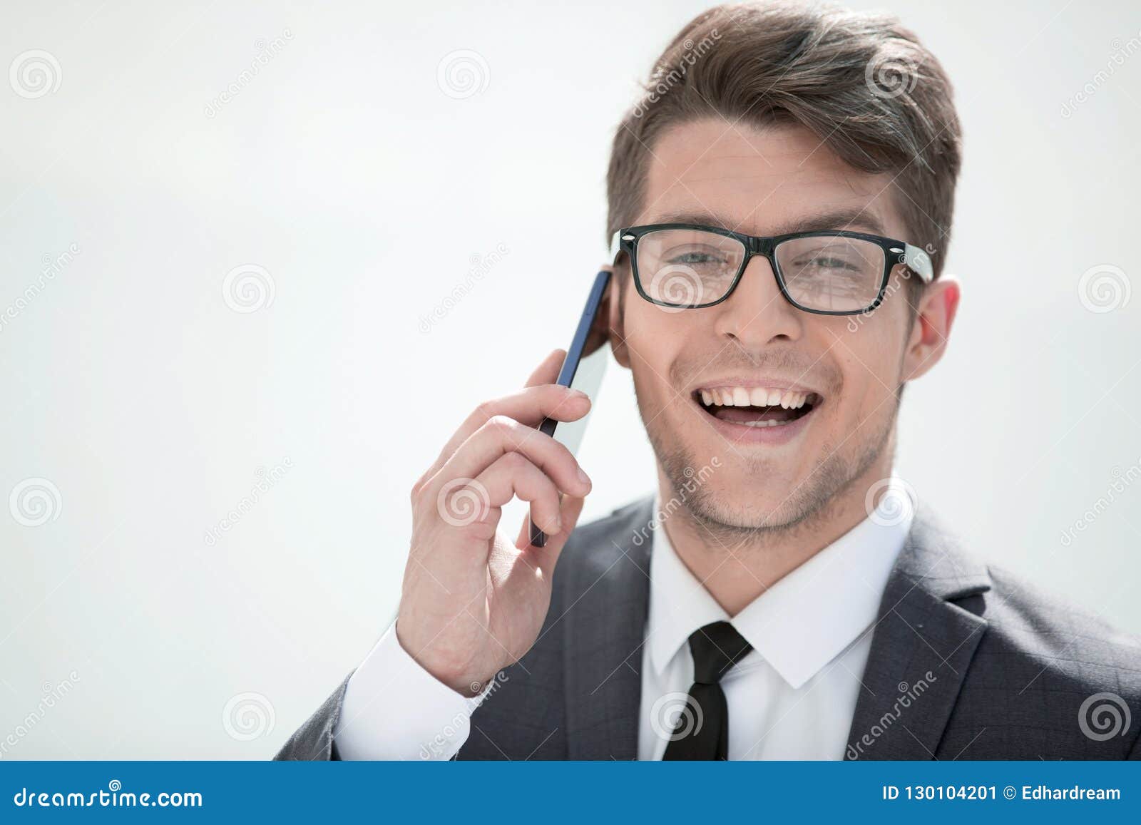 Close Up.smiling Businessman Talking on Mobile Phone Stock Image ... Close Up.smiling Businessman Talking on Mobile Phone Stock Image ...