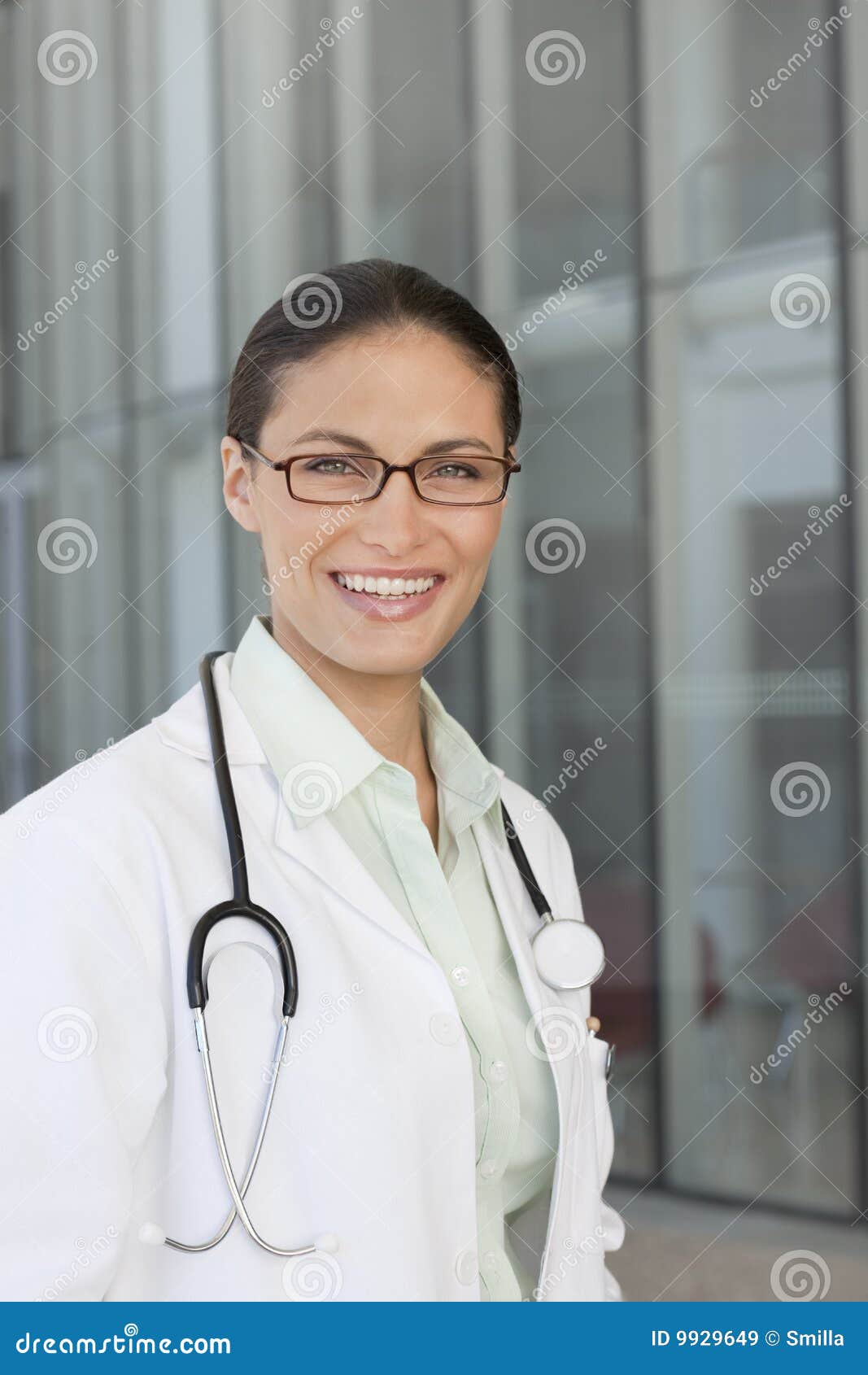Close Up of Smiling Female Doctor Stock Image - Image of practitioner ...