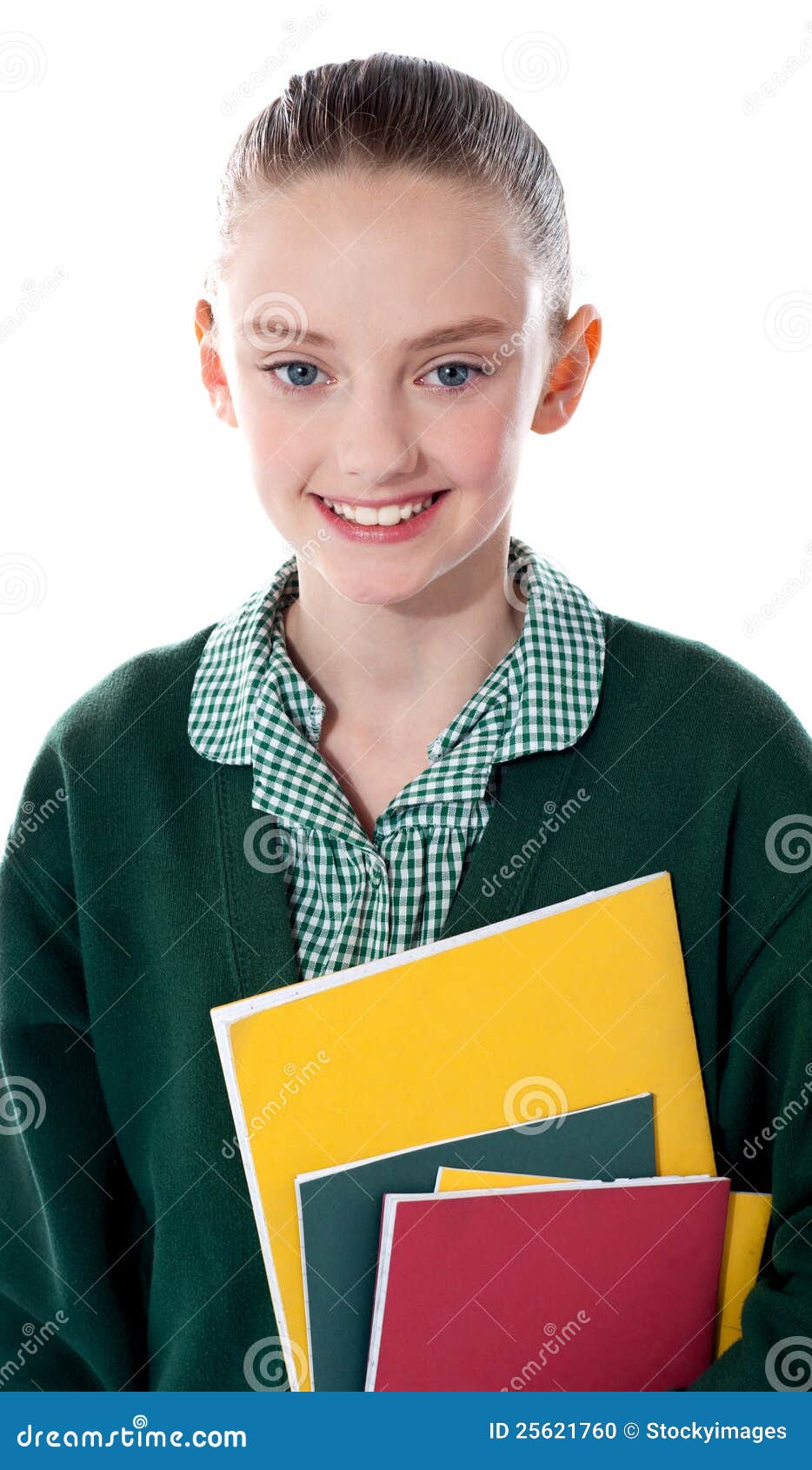 Close Up of a Smiling School Girl Stock Photo - Image of casual ...