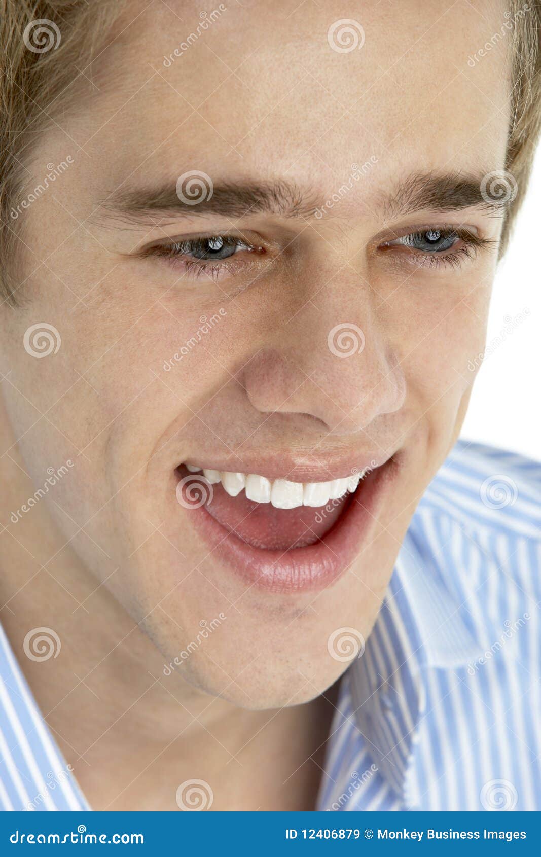 Close Up of Smiling Young Man Stock Image - Image of fresh, happiness ...
