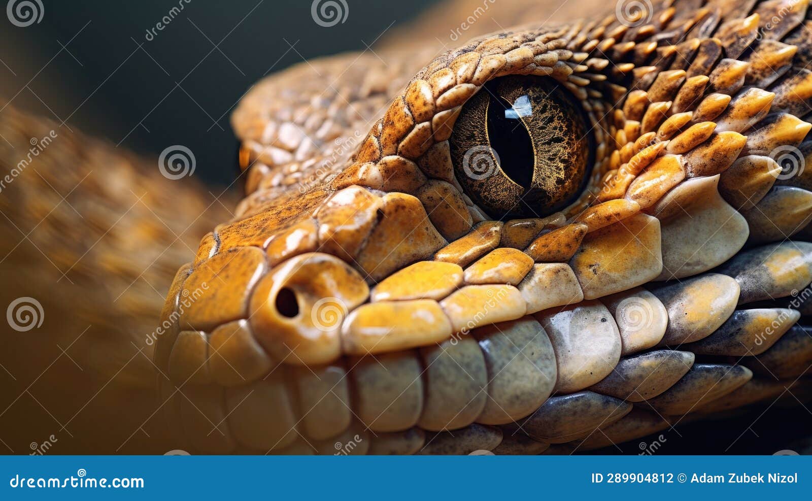 A Close Up of a Snake S Face Stock Illustration - Illustration of ...