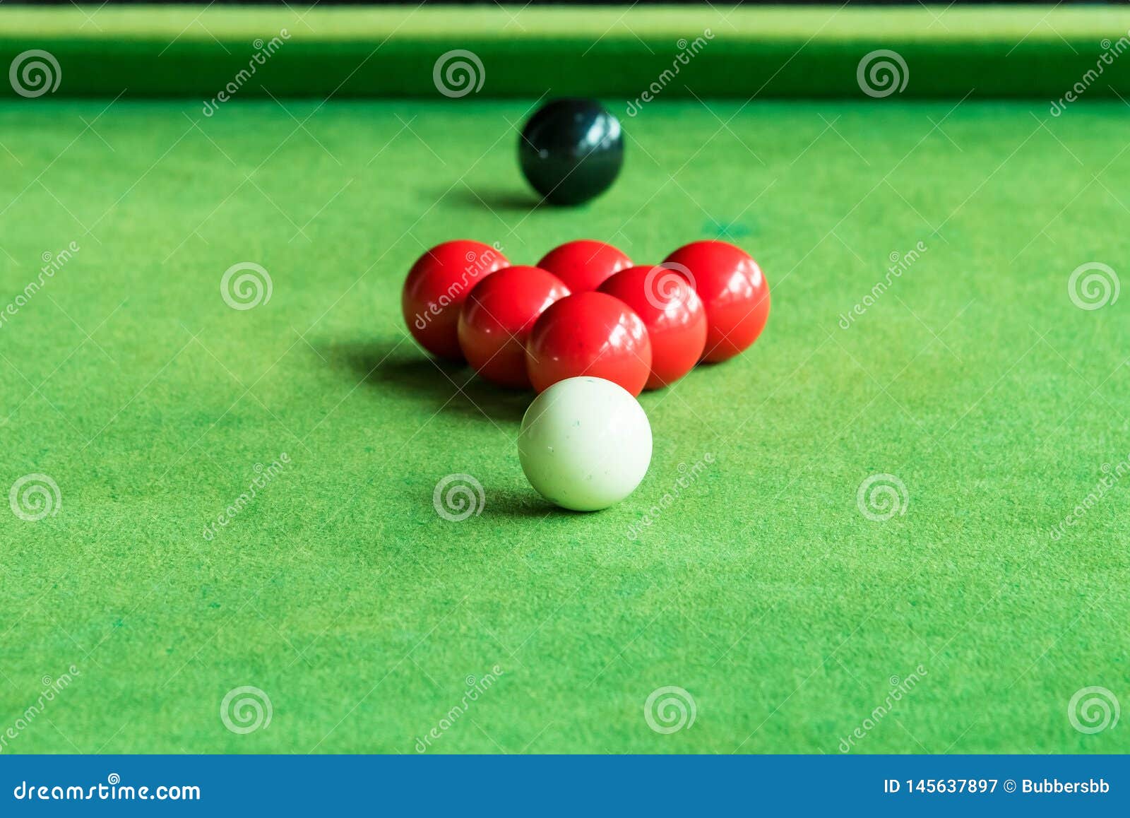 Close Up Snooker Ball on the Green Snooker Table Stock Image - Image of ...