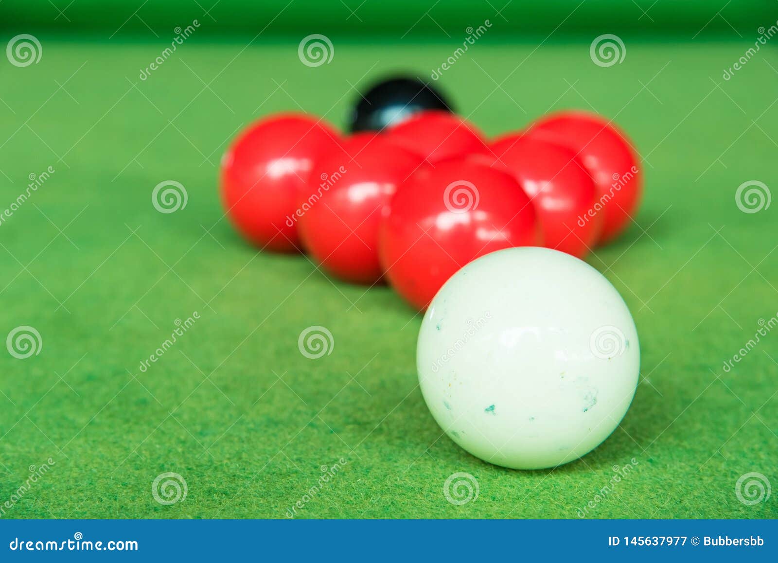 Close Up Snooker Ball on the Green Snooker Table Stock Image - Image of ...