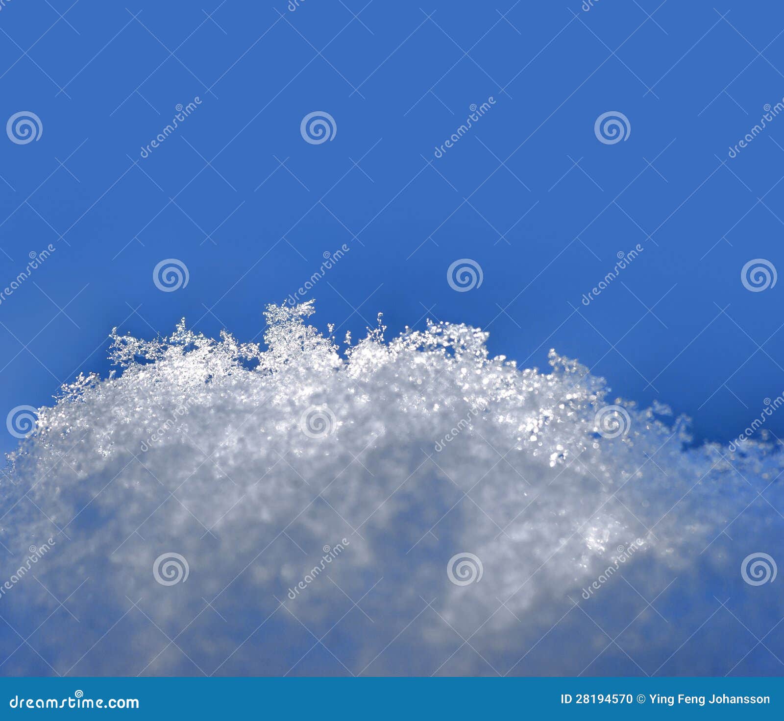 Close up of snow crystals stock photo. Image of snow - 28194570