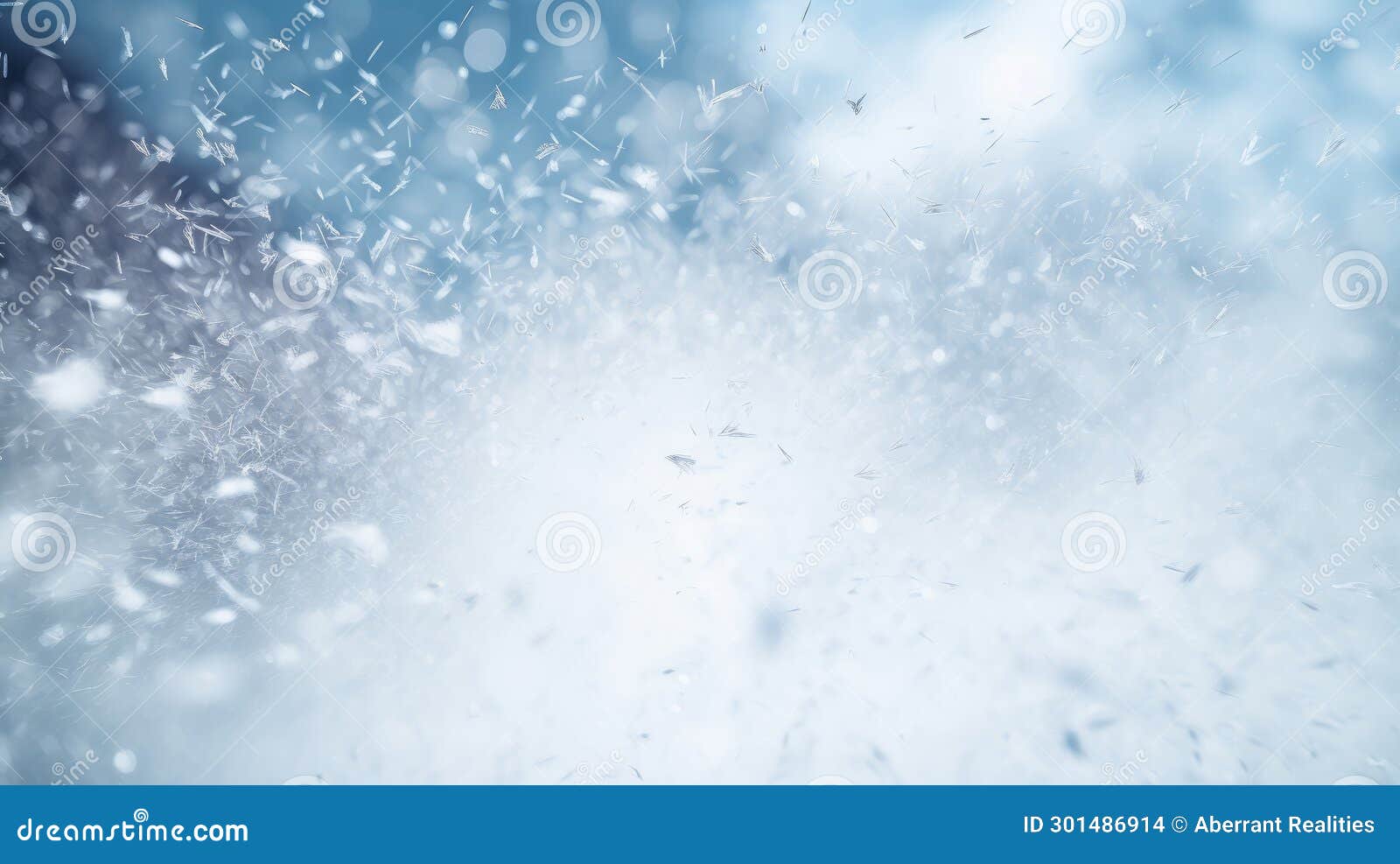 A Close Up of Snow Falling on a Blue Background Stock Illustration ...