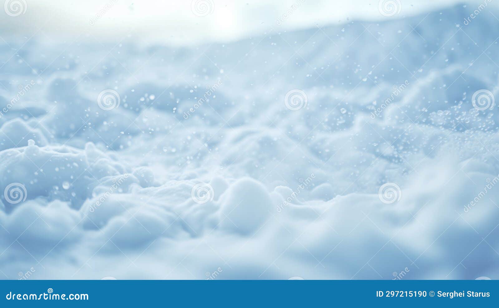 A Close Up of Snow Falling from the Sky, AI Stock Illustration ...